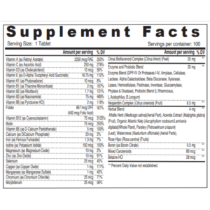 ONCE DAILY MULTIVITAMIN MEN & WOMEN 100TABS - Sunshine Nutrition